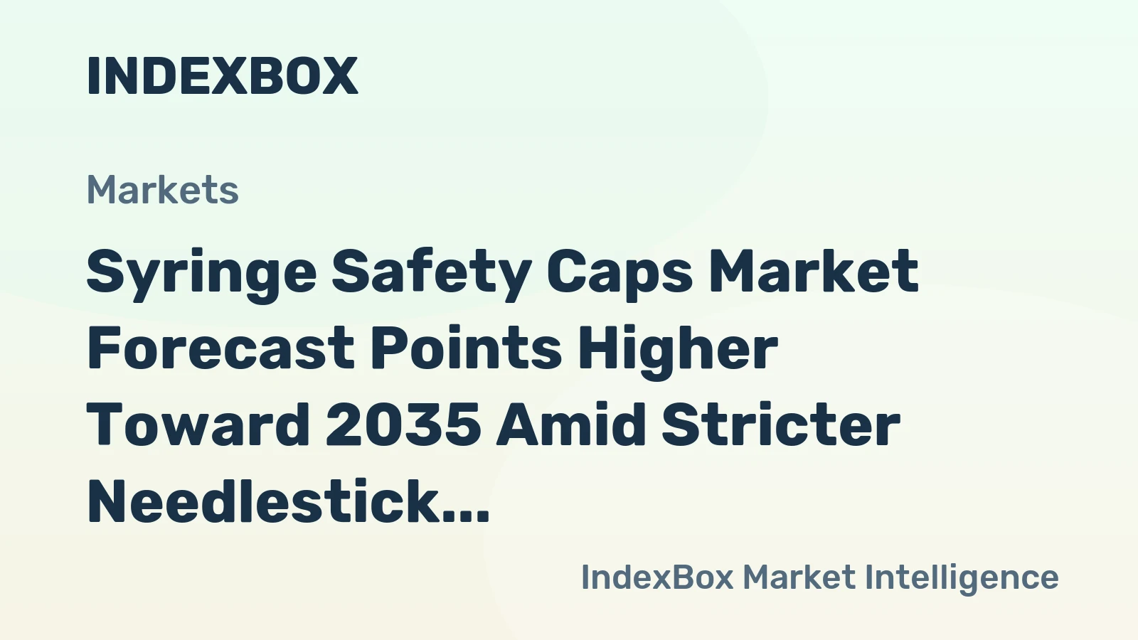 Syringe Safety Caps Market Forecast Points Higher Toward 2035 Amid Stricter Needlestick Prevention Mandates