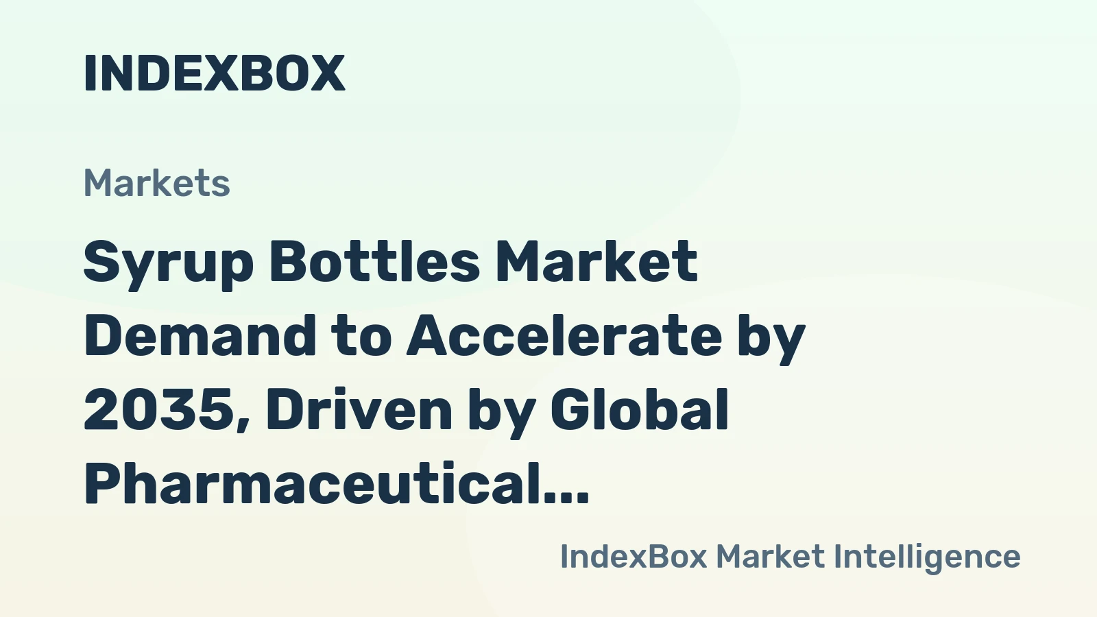Syrup Bottles Market Demand to Accelerate by 2035, Driven by Global Pharmaceutical Expansion