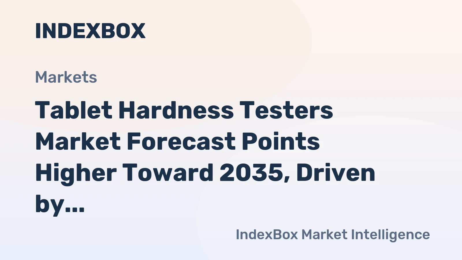Tablet Hardness Testers Market Forecast Points Higher Toward 2035, Driven by FMCG Quality Control Expansion