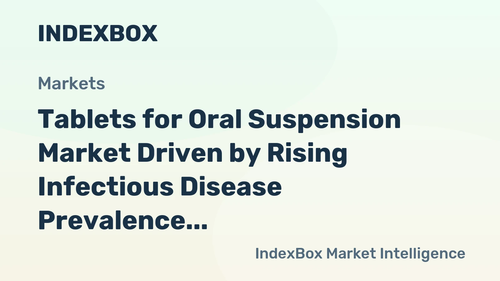 Tablets for Oral Suspension Market Driven by Rising Infectious Disease Prevalence to Expand Through 2035