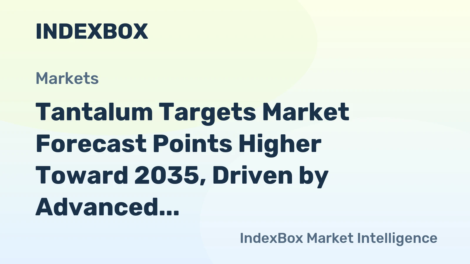 Tantalum Targets Market Forecast Points Higher Toward 2035, Driven by Advanced Semiconductor Node Scaling