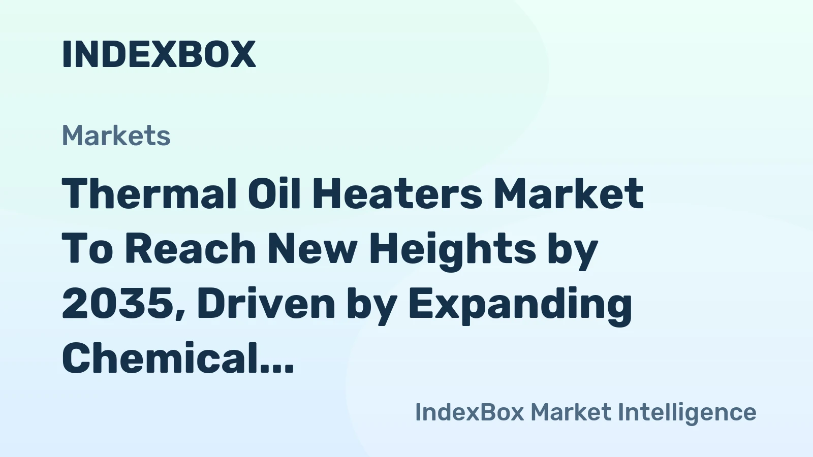 Thermal Oil Heaters Market to Reach New Heights by 2035, Driven by Expanding Chemical Processing Demand