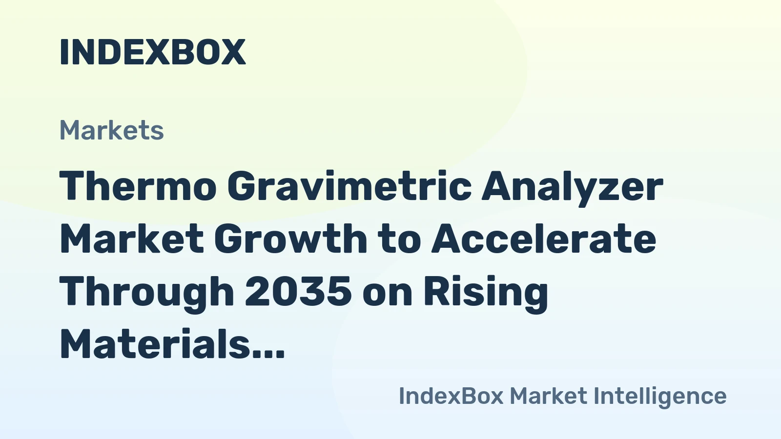 Thermo Gravimetric Analyzer Market Growth to Accelerate Through 2035 on Rising Materials Characterization Demand