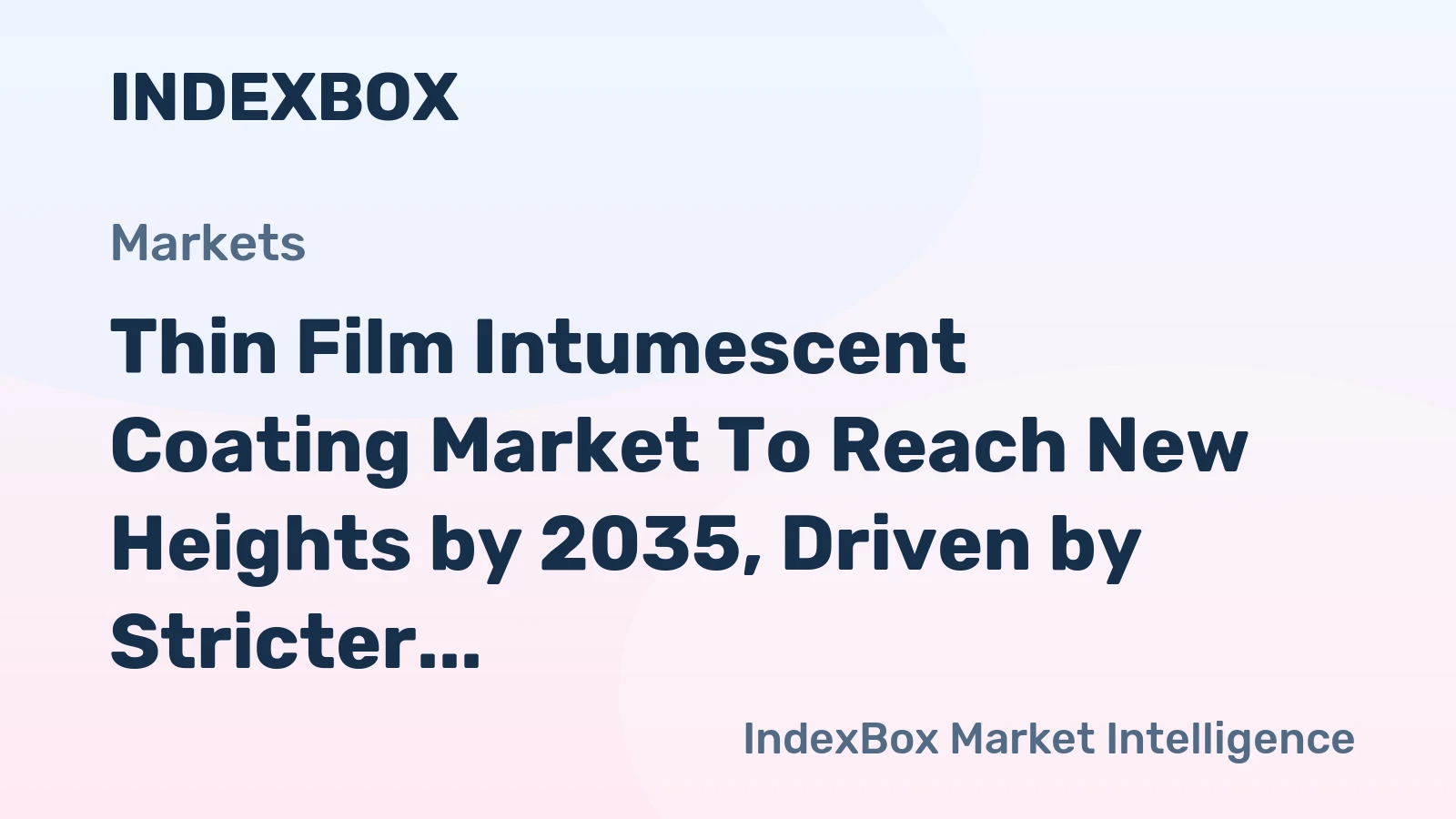 Thin Film Intumescent Coating Market to Reach New Heights by 2035, Driven by Stricter Fire Safety Codes
