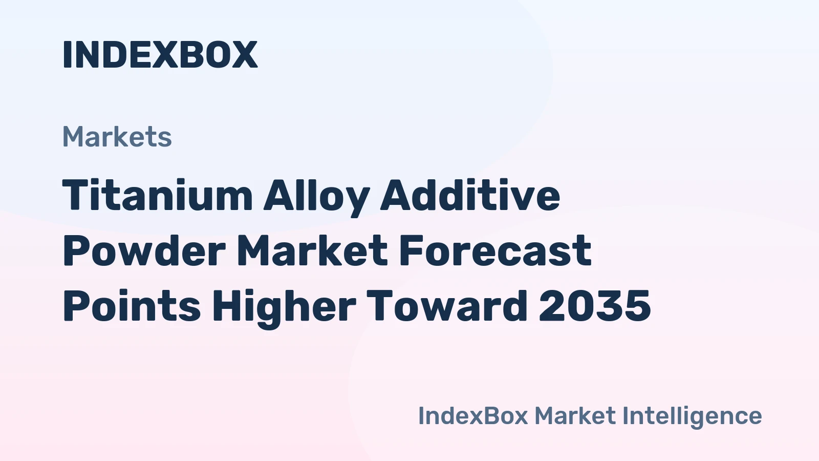 Titanium Alloy Additive Powder Market Forecast Points Higher Toward 2035, Driven by Aerospace Serial Production and Biomedical Scale-Up