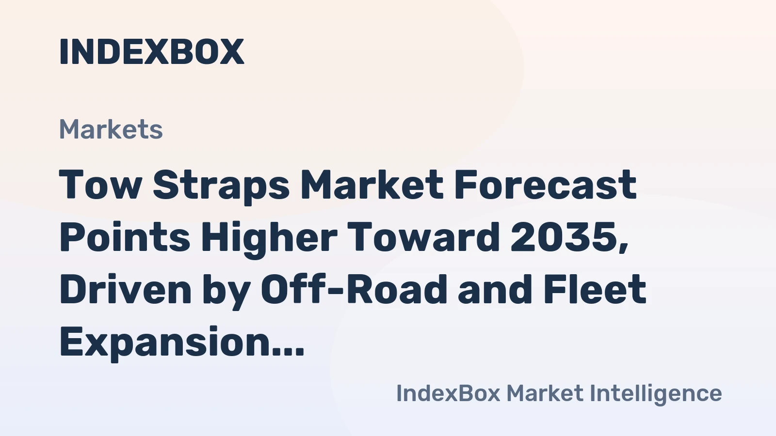 Tow Straps Market Forecast Points Higher Toward 2035, Driven by Off-Road and Fleet Expansion