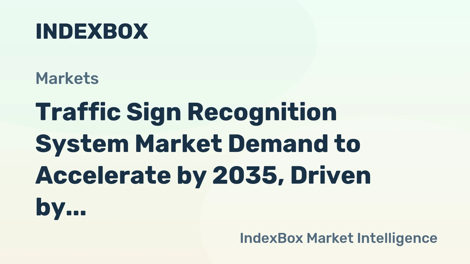 Traffic Sign Recognition System Market Demand to Accelerate by 2035, Driven by Global Safety Mandates