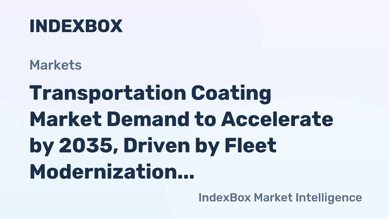 Transportation Coating Market Demand to Accelerate by 2035, Driven by Fleet Modernization and Electrification