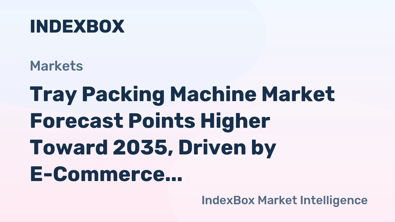 Tray Packing Machine Market Forecast Points Higher Toward 2035, Driven by E-Commerce and Automation