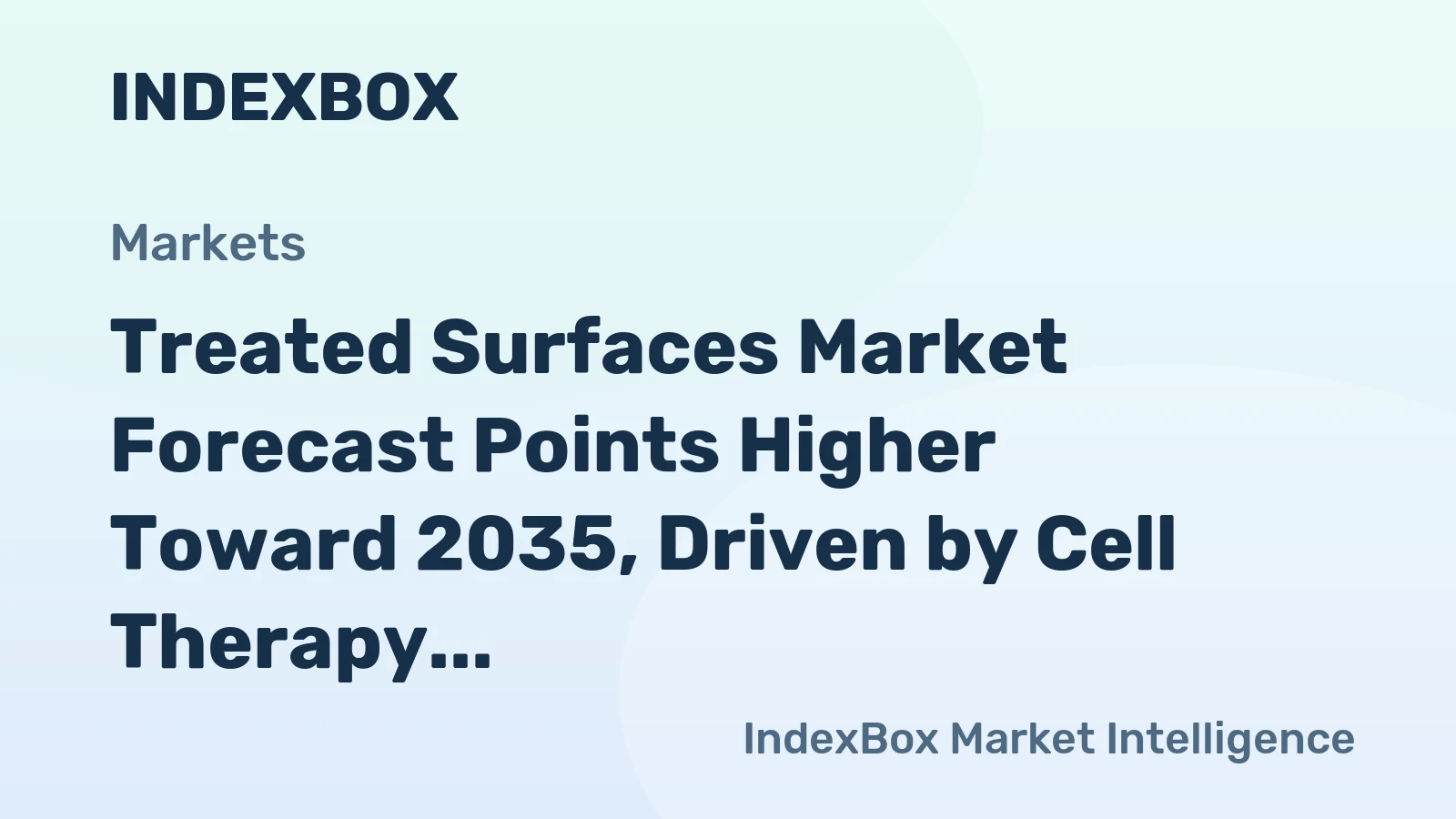 Treated Surfaces Market Forecast Points Higher Toward 2035, Driven by Cell Therapy Pipeline Expansion