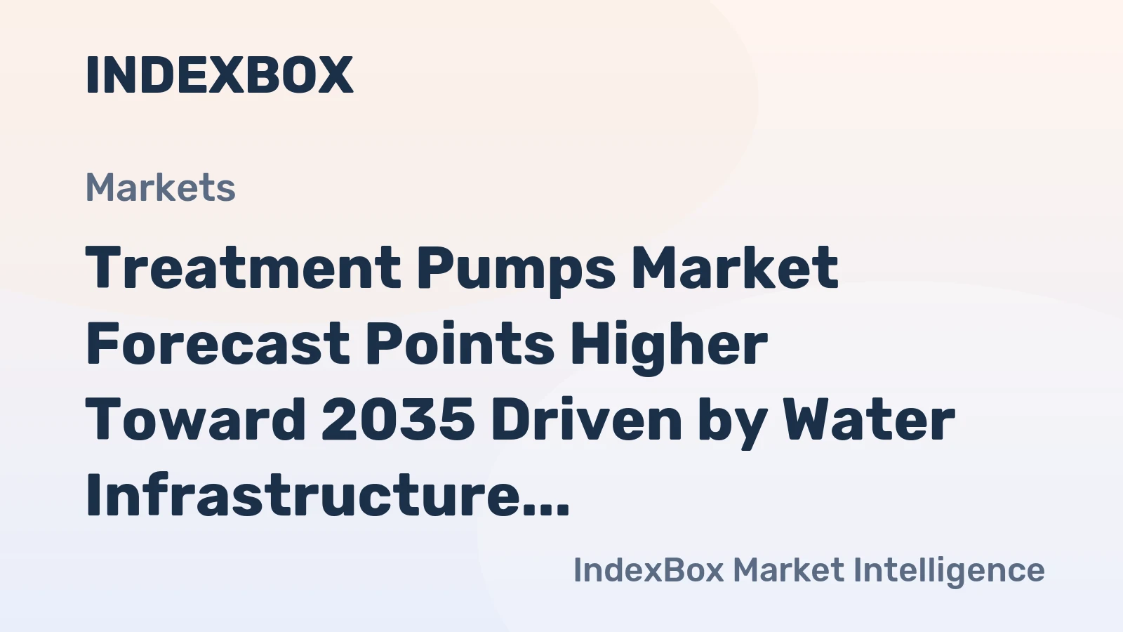 Treatment Pumps Market Forecast Points Higher Toward 2035 Driven by Water Infrastructure Modernization