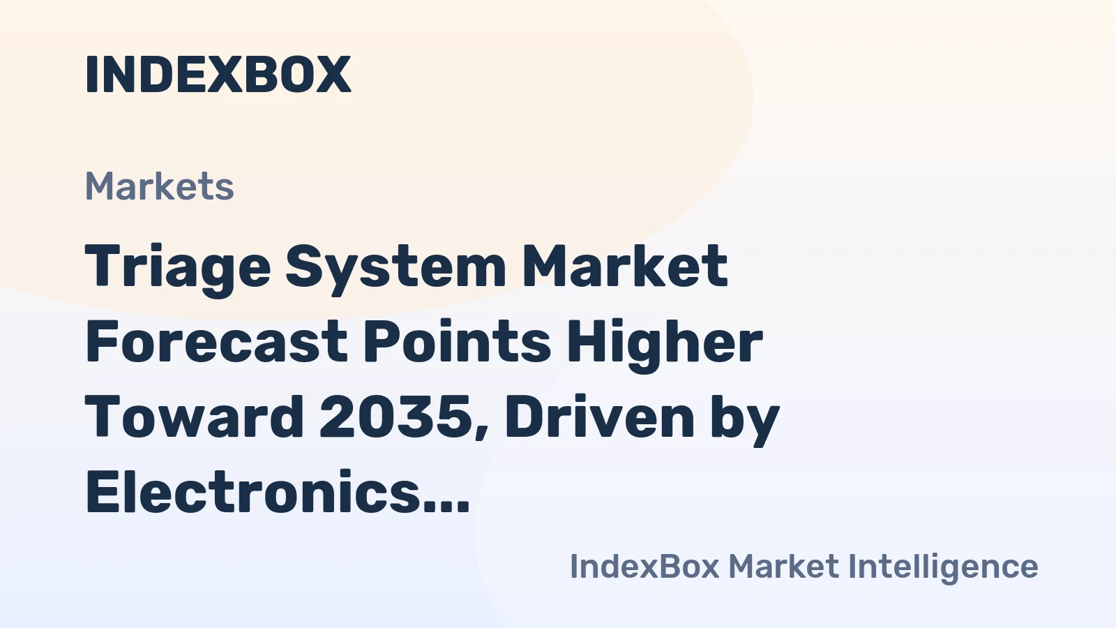 Triage System Market Forecast Points Higher Toward 2035, Driven by Electronics Quality Demands