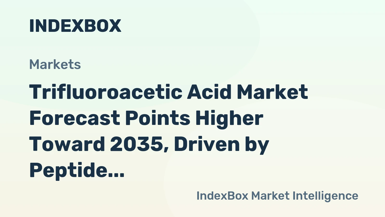 Trifluoroacetic Acid Market Forecast Points Higher Toward 2035, Driven by Peptide Therapeutic Expansion