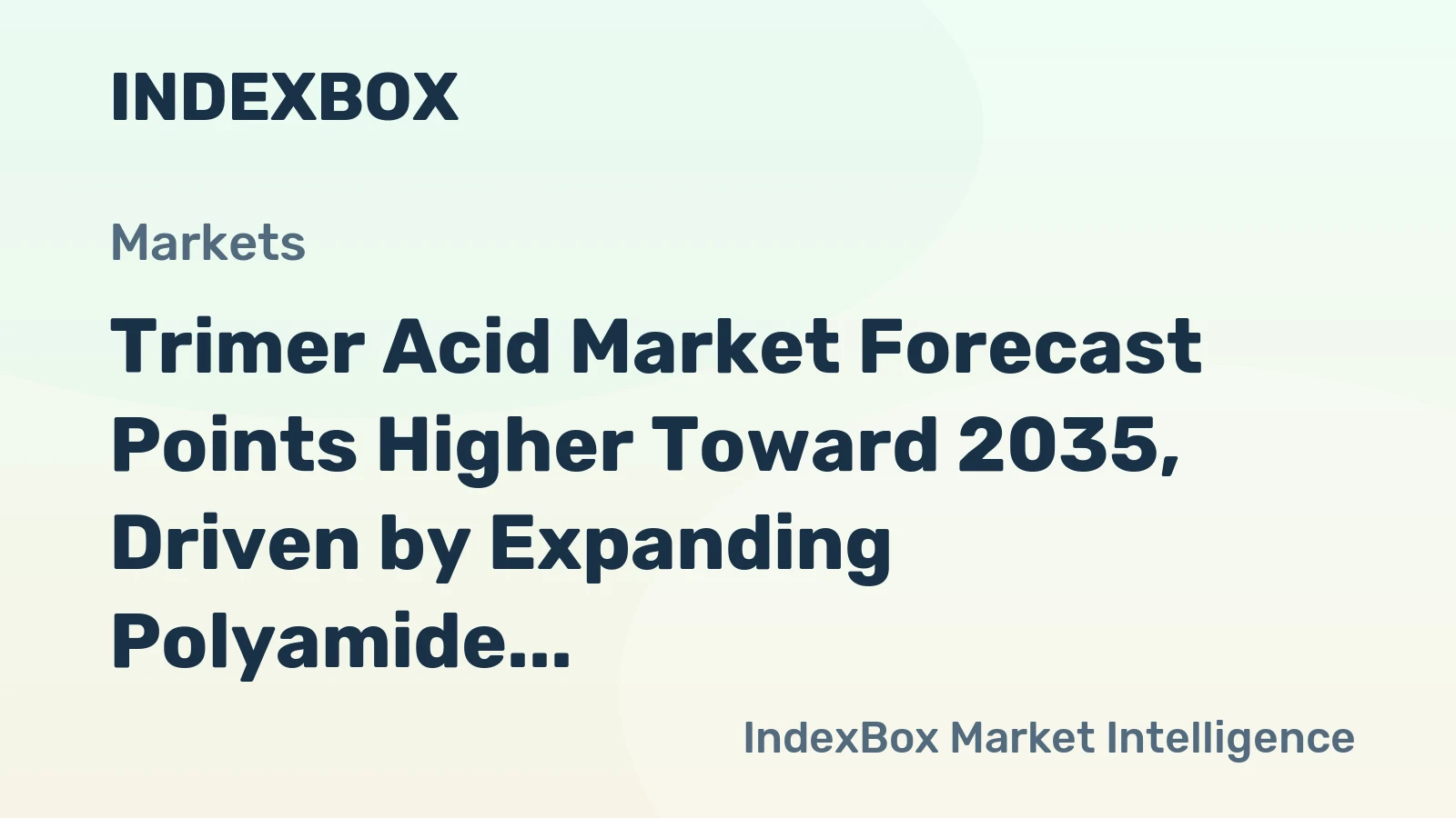 Trimer Acid Market Forecast Points Higher Toward 2035, Driven by Expanding Polyamide Resin Demand