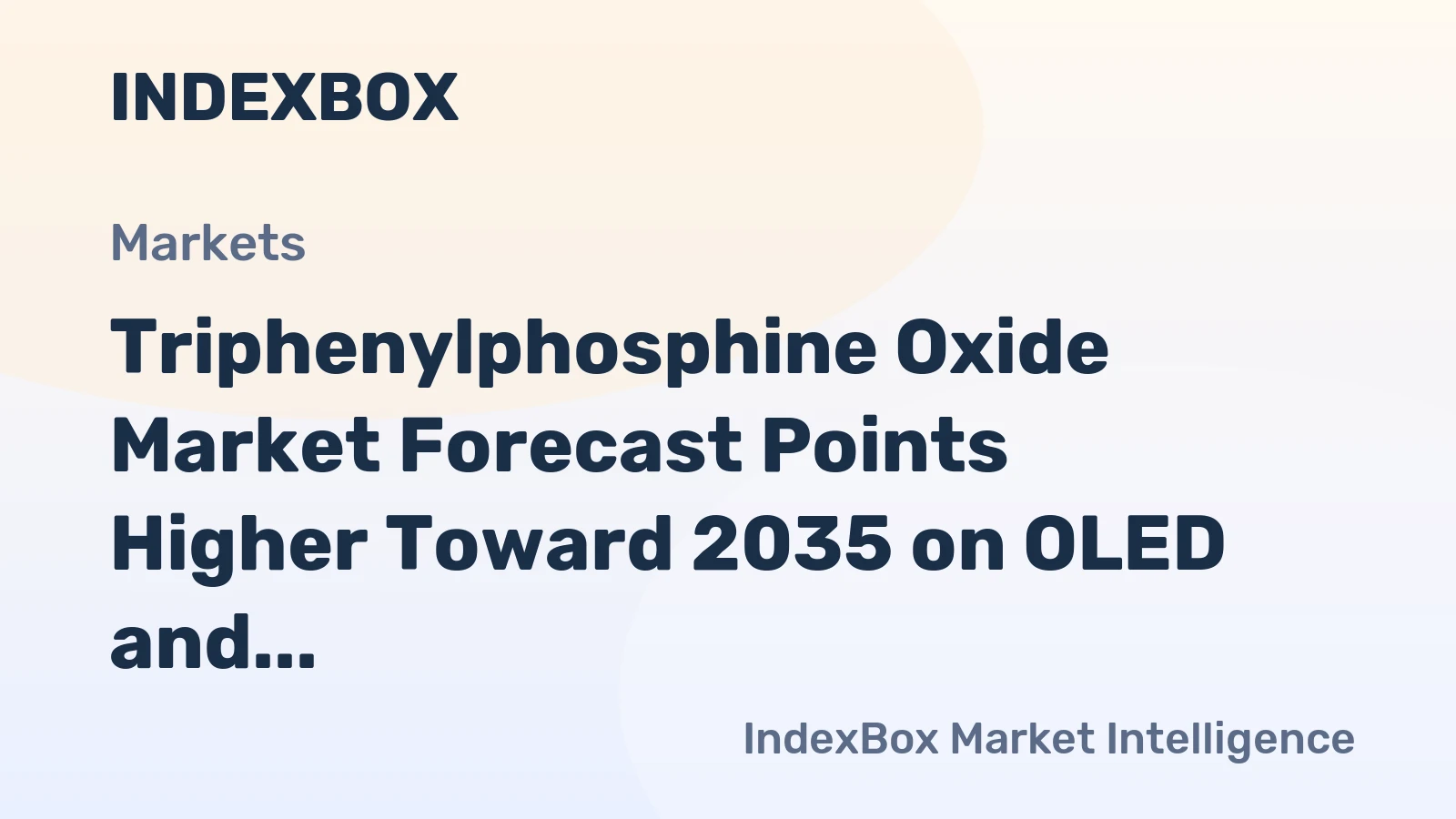 Triphenylphosphine Oxide Market Forecast Points Higher Toward 2035 on OLED and Semiconductor Demand