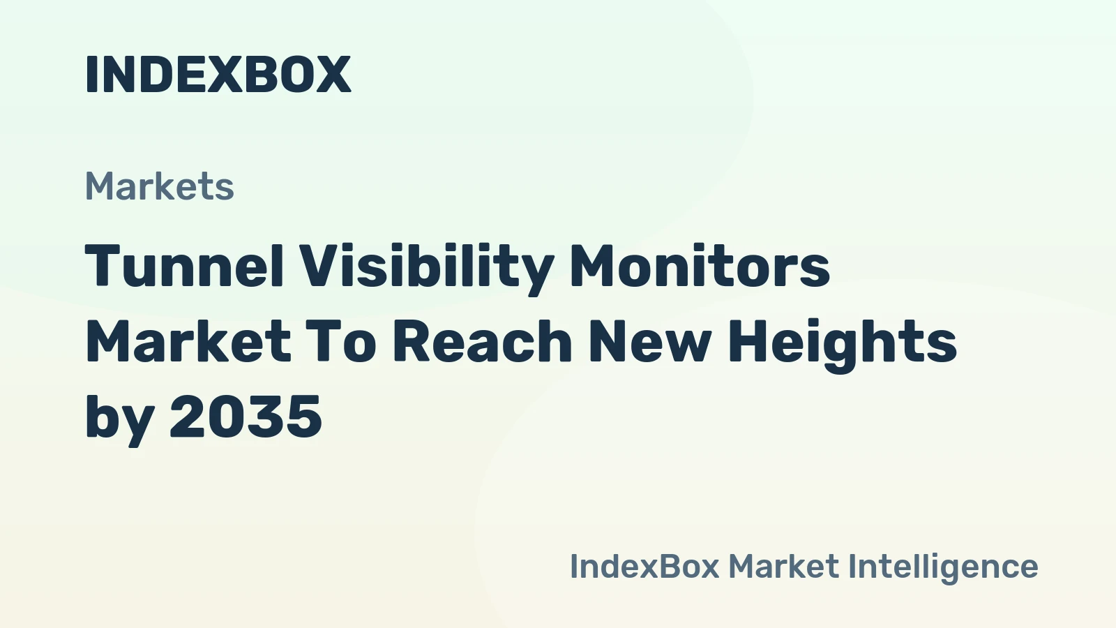Tunnel Visibility Monitors Market to Reach New Heights by 2035, Driven by Stringent Safety Regulations in Road and Rail Infrastructure