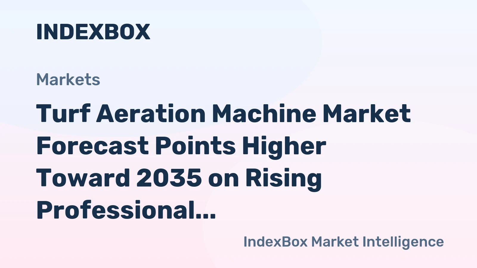 Turf Aeration Machine Market Forecast Points Higher Toward 2035 on Rising Professional Demand