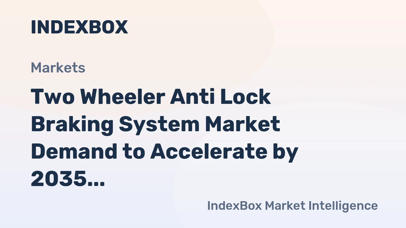 Two Wheeler Anti Lock Braking System Market Demand to Accelerate by 2035, Driven by Regulatory Mandates