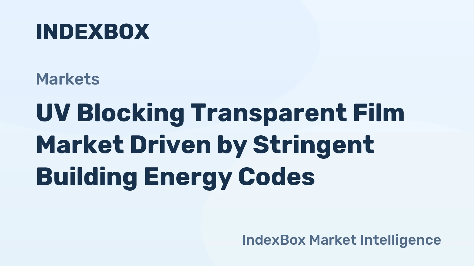 UV Blocking Transparent Film Market Driven by Stringent Building Energy Codes, Expanding Applications Through 2035