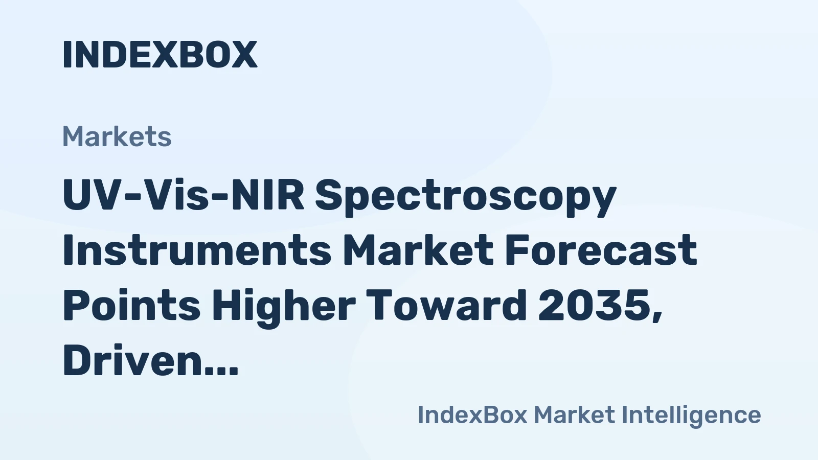 UV-Vis-NIR Spectroscopy Instruments Market Forecast Points Higher Toward 2035, Driven by Biopharma Expansion