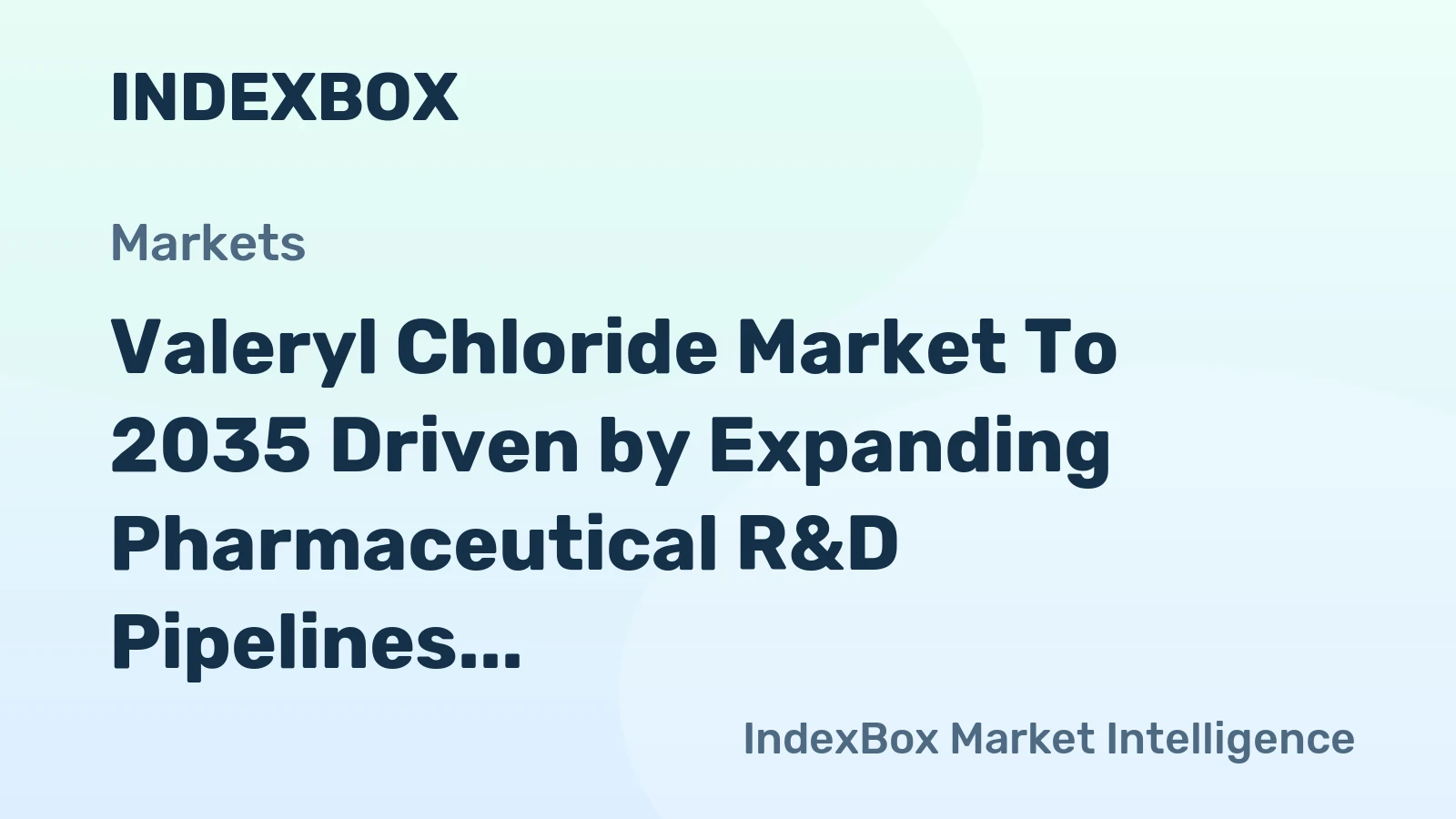 Valeryl Chloride Market to 2035 Driven by Expanding Pharmaceutical R&D Pipelines