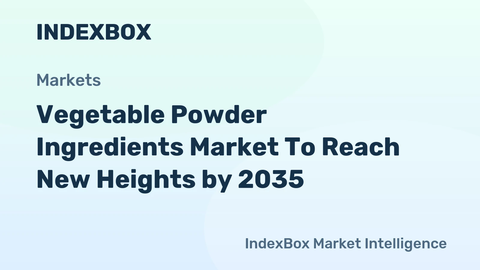 Vegetable Powder Ingredients Market to Reach New Heights by 2035, Driven by Clean-Label Demand and Functional Food Innovation