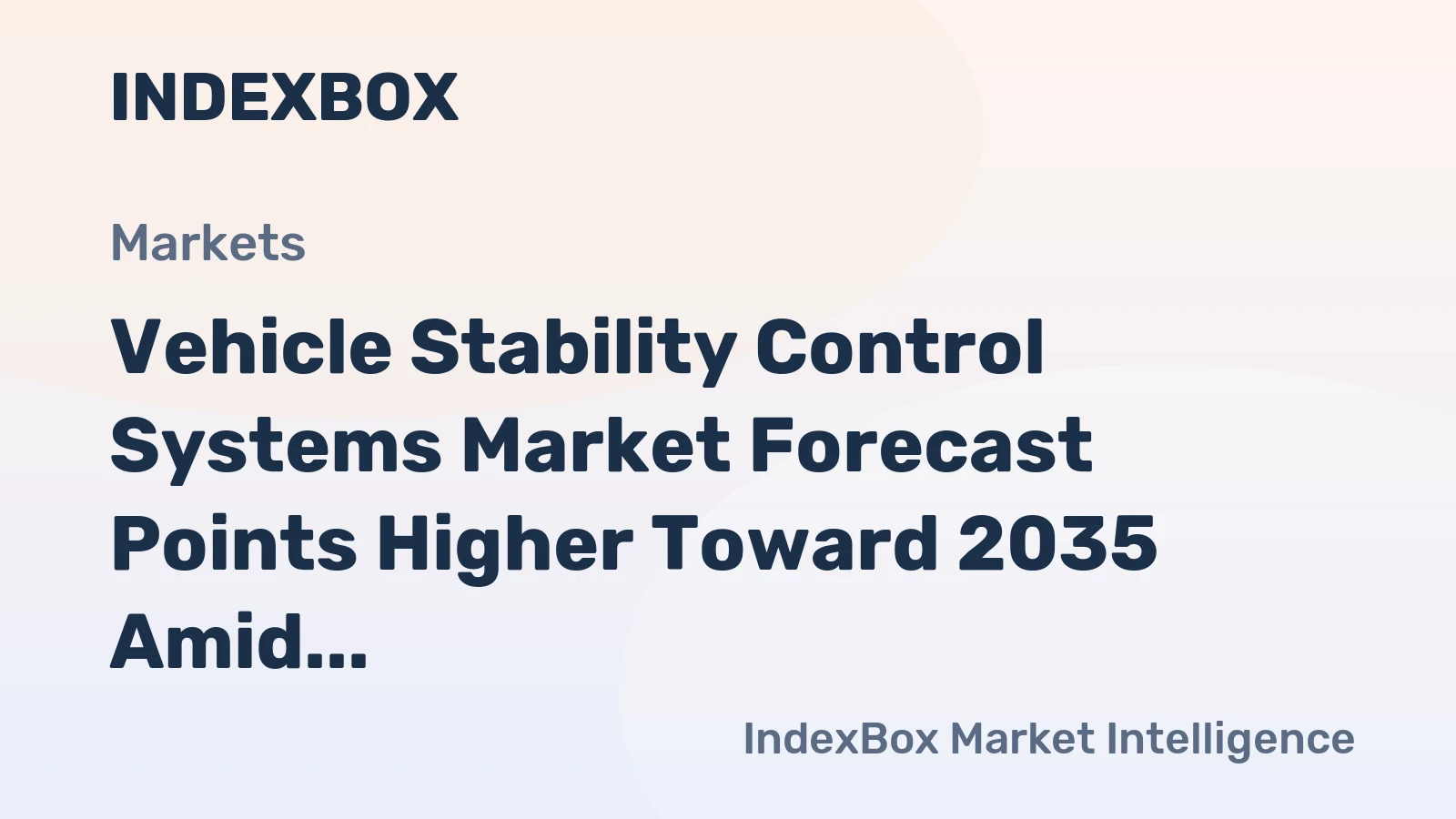 Vehicle Stability Control Systems Market Forecast Points Higher Toward 2035 Amid Electric Vehicle Integration
