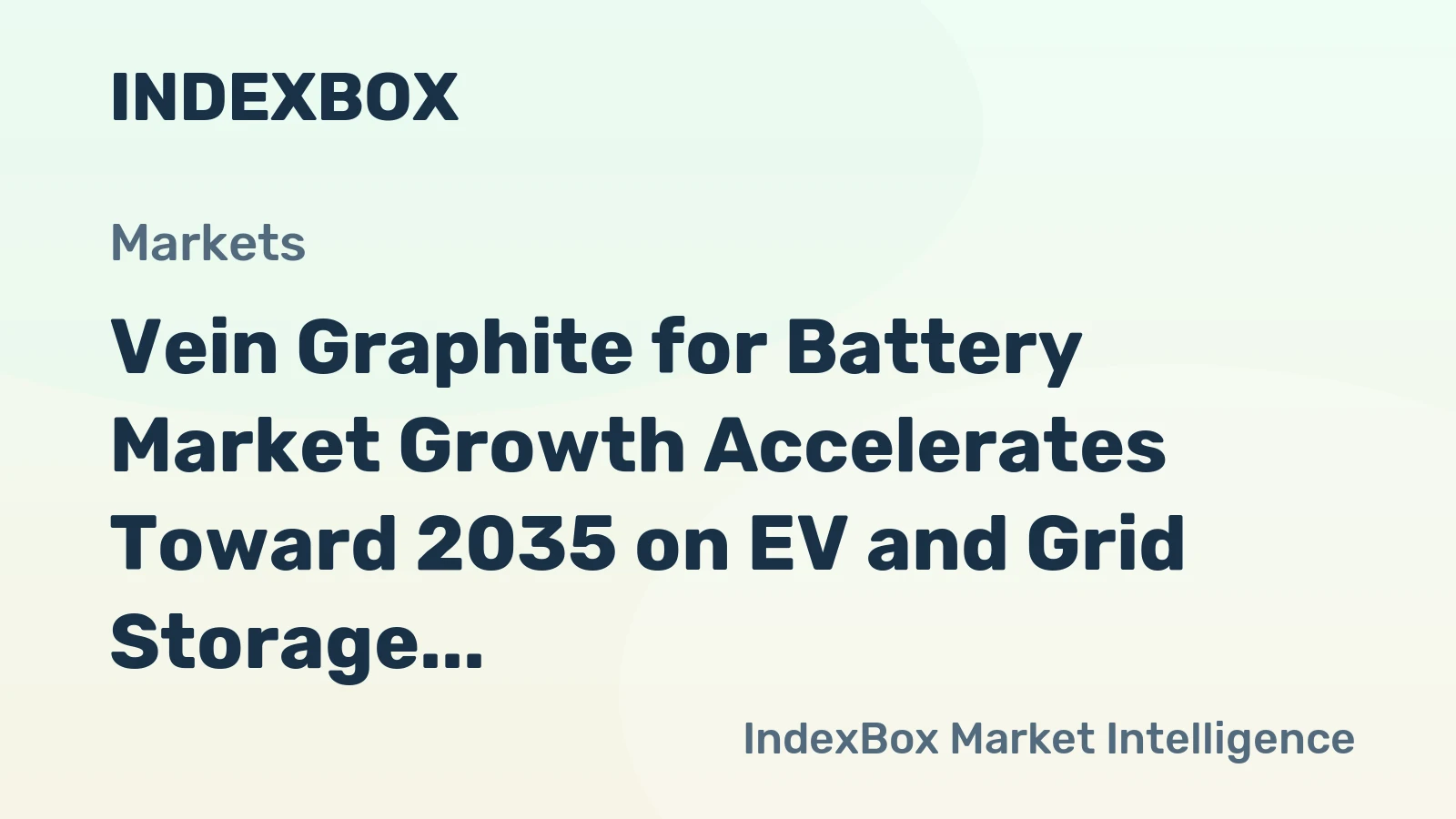 Vein Graphite for Battery Market Growth Accelerates Toward 2035 on EV and Grid Storage Demand