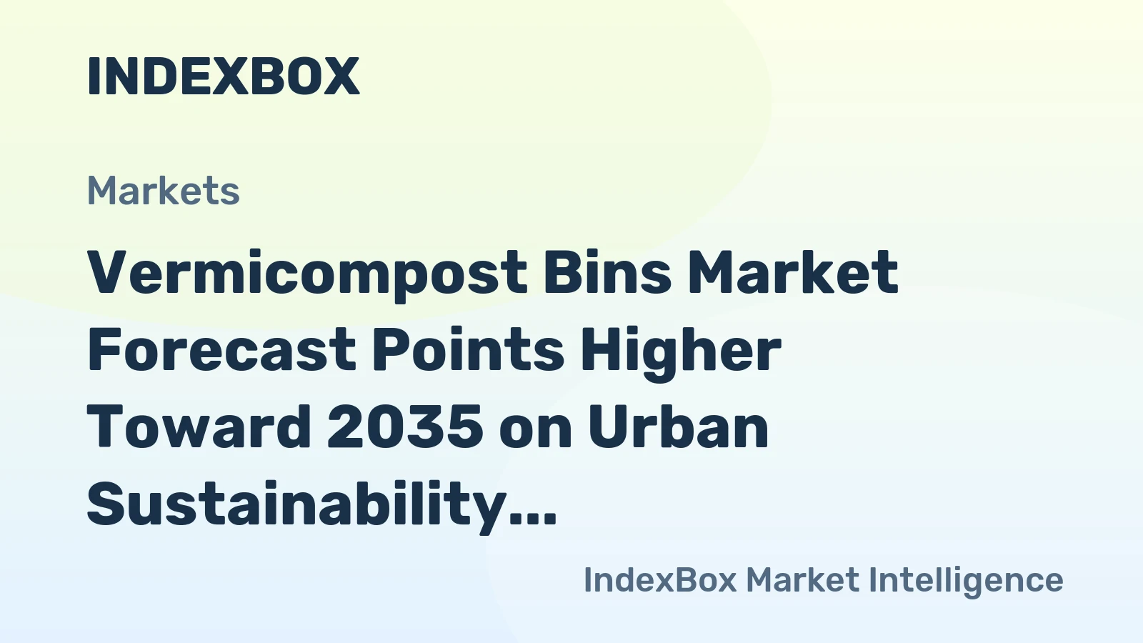 Vermicompost Bins Market Forecast Points Higher Toward 2035 on Urban Sustainability Push