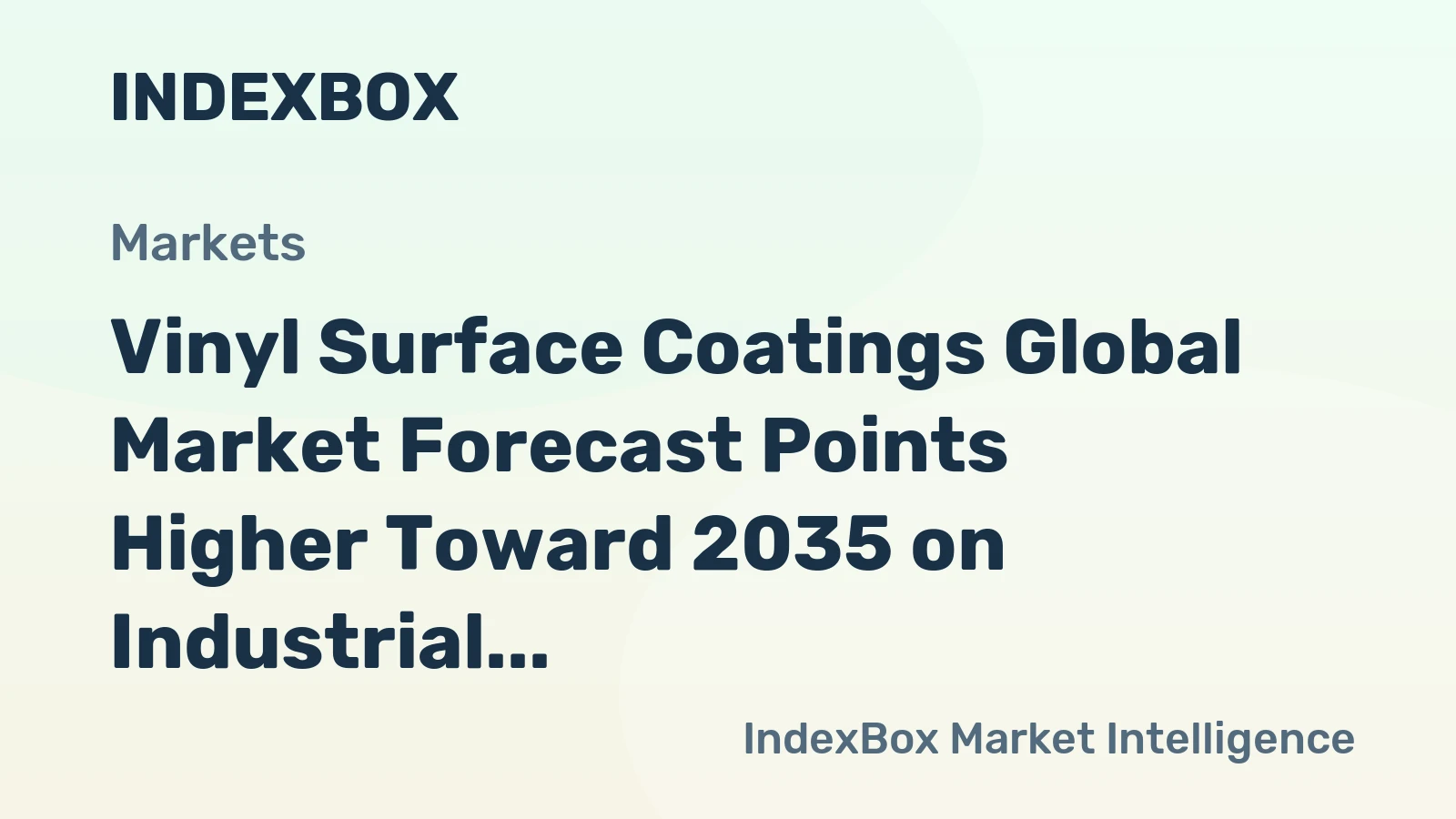 Vinyl Surface Coatings Global Market Forecast Points Higher Toward 2035 on Industrial Maintenance Demand