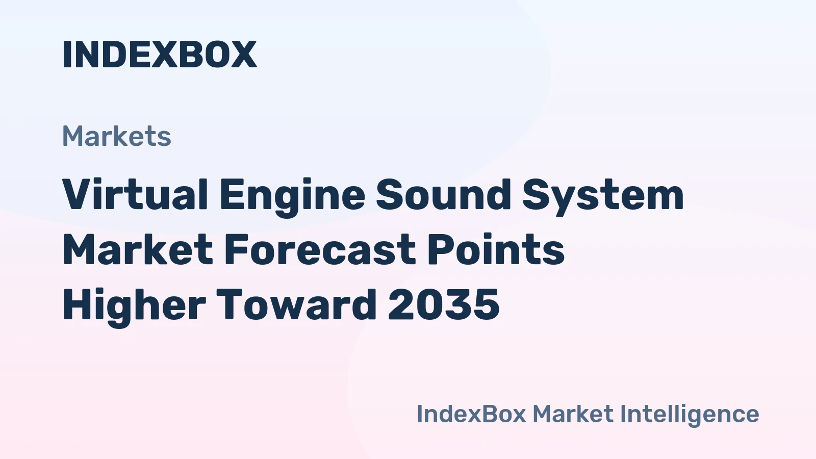 Virtual Engine Sound System Market Forecast Points Higher Toward 2035, Driven by Global EV Safety Mandates and Brand Sound Design