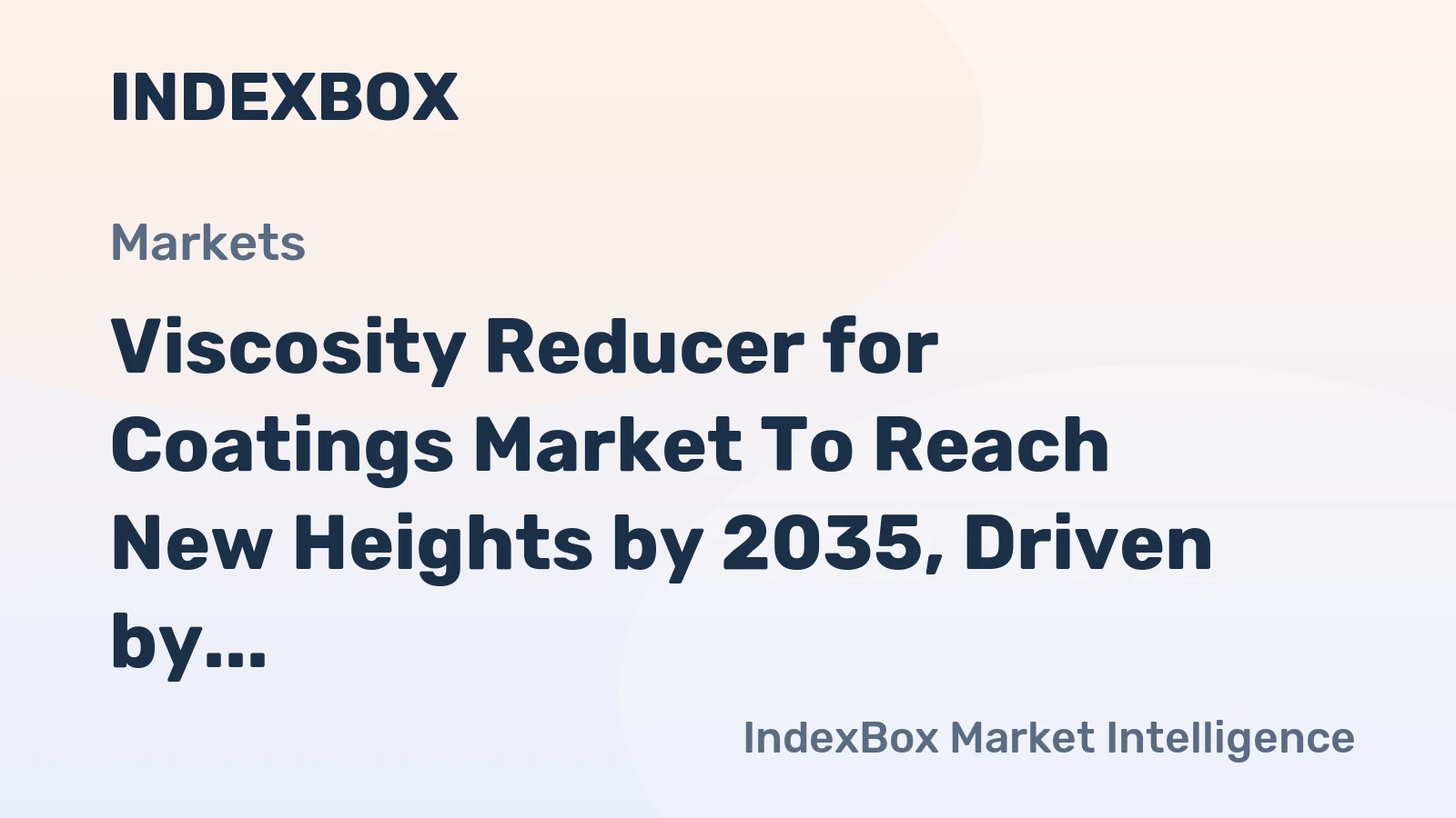 Viscosity Reducer for Coatings Market to Reach New Heights by 2035, Driven by Waterborne Formulation Shifts