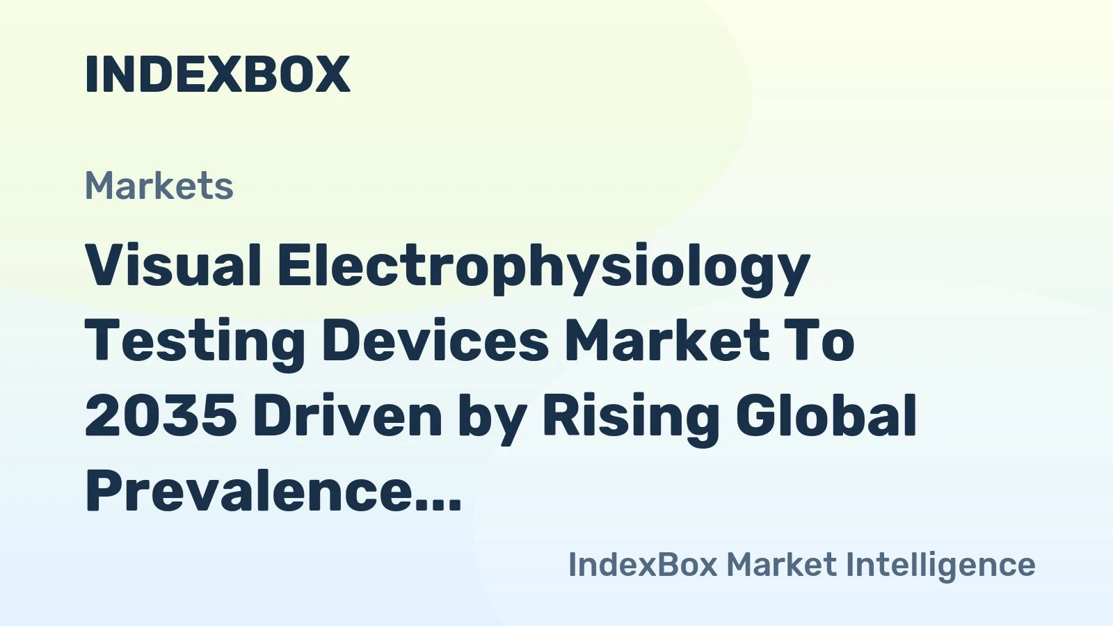 Visual Electrophysiology Testing Devices Market to 2035 Driven by Rising Global Prevalence of AMD and Diabetic Retinopathy