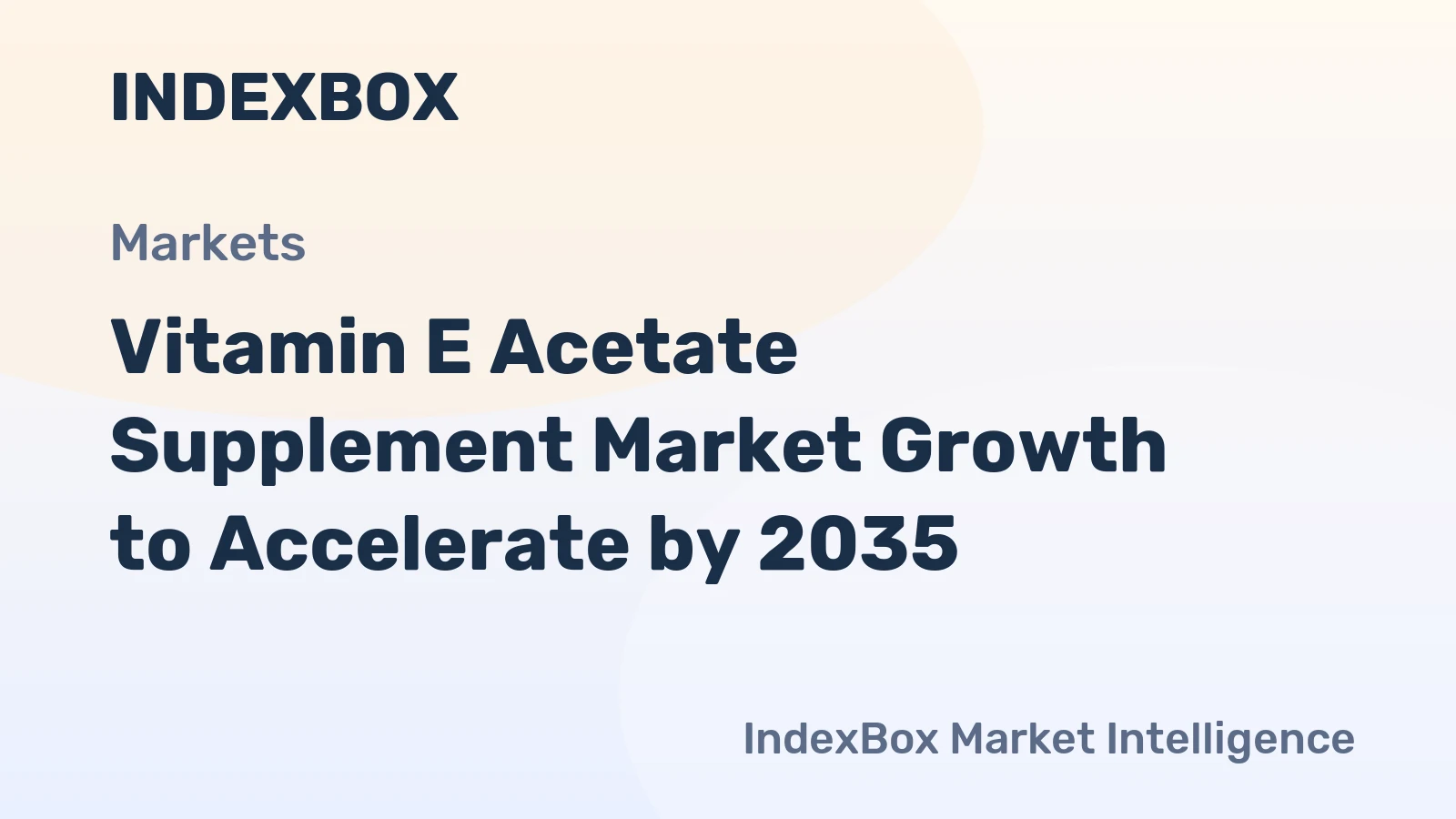 Vitamin E Acetate Supplement Market Growth to Accelerate by 2035, Driven by Livestock Intensification and Clean-Label Feed Demand