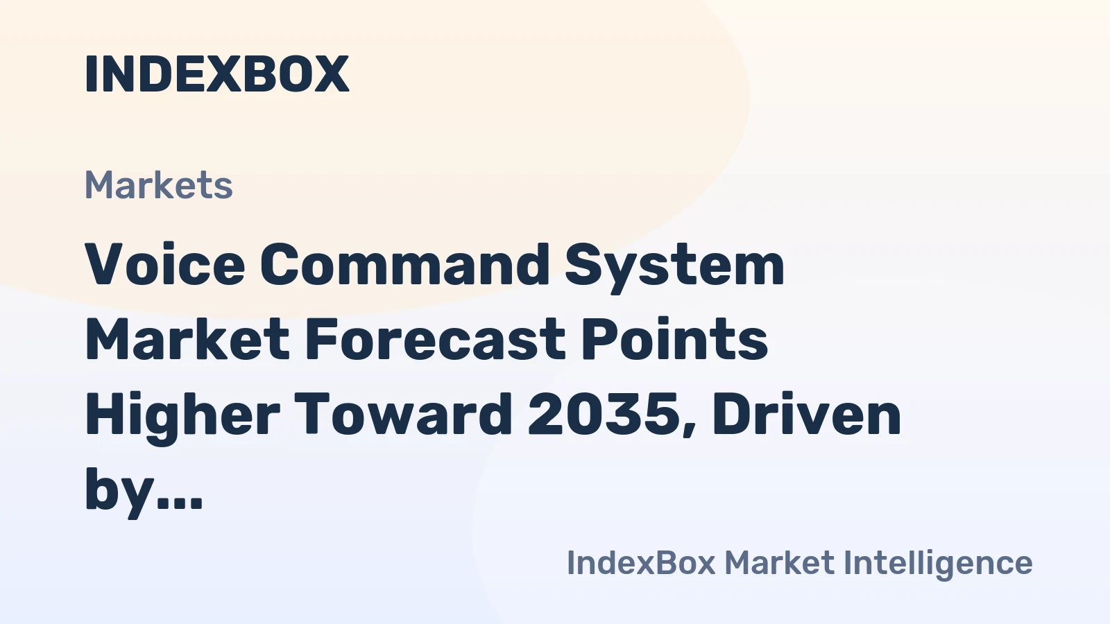 Voice Command System Market Forecast Points Higher Toward 2035, Driven by Edge AI and Automotive Integration