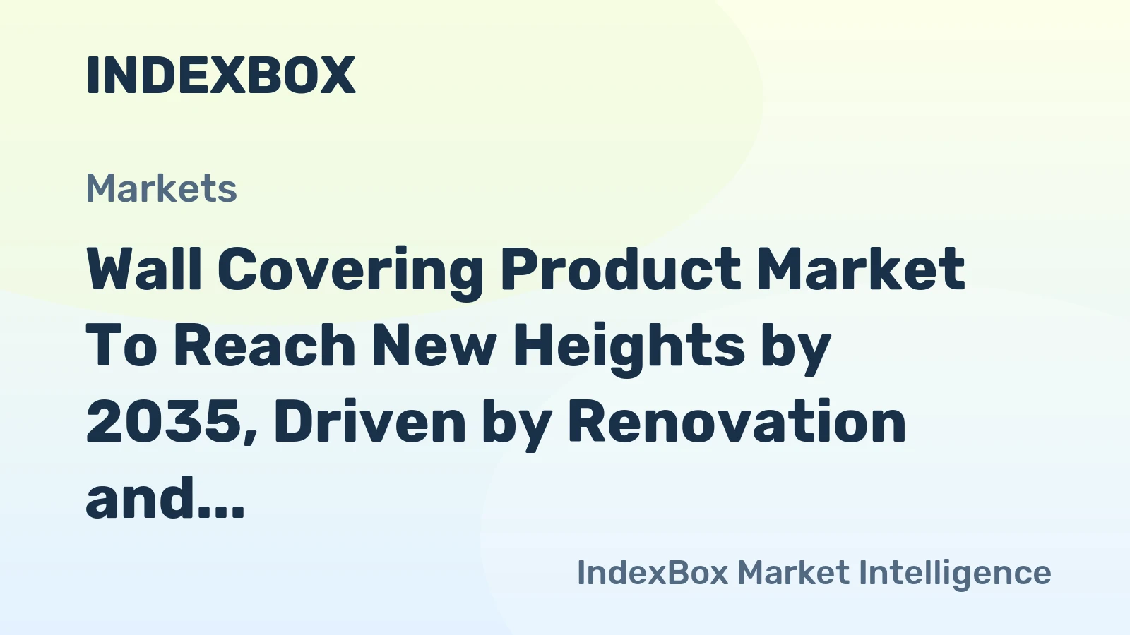 Wall Covering Product Market to Reach New Heights by 2035, Driven by Renovation and Premiumization Trends
