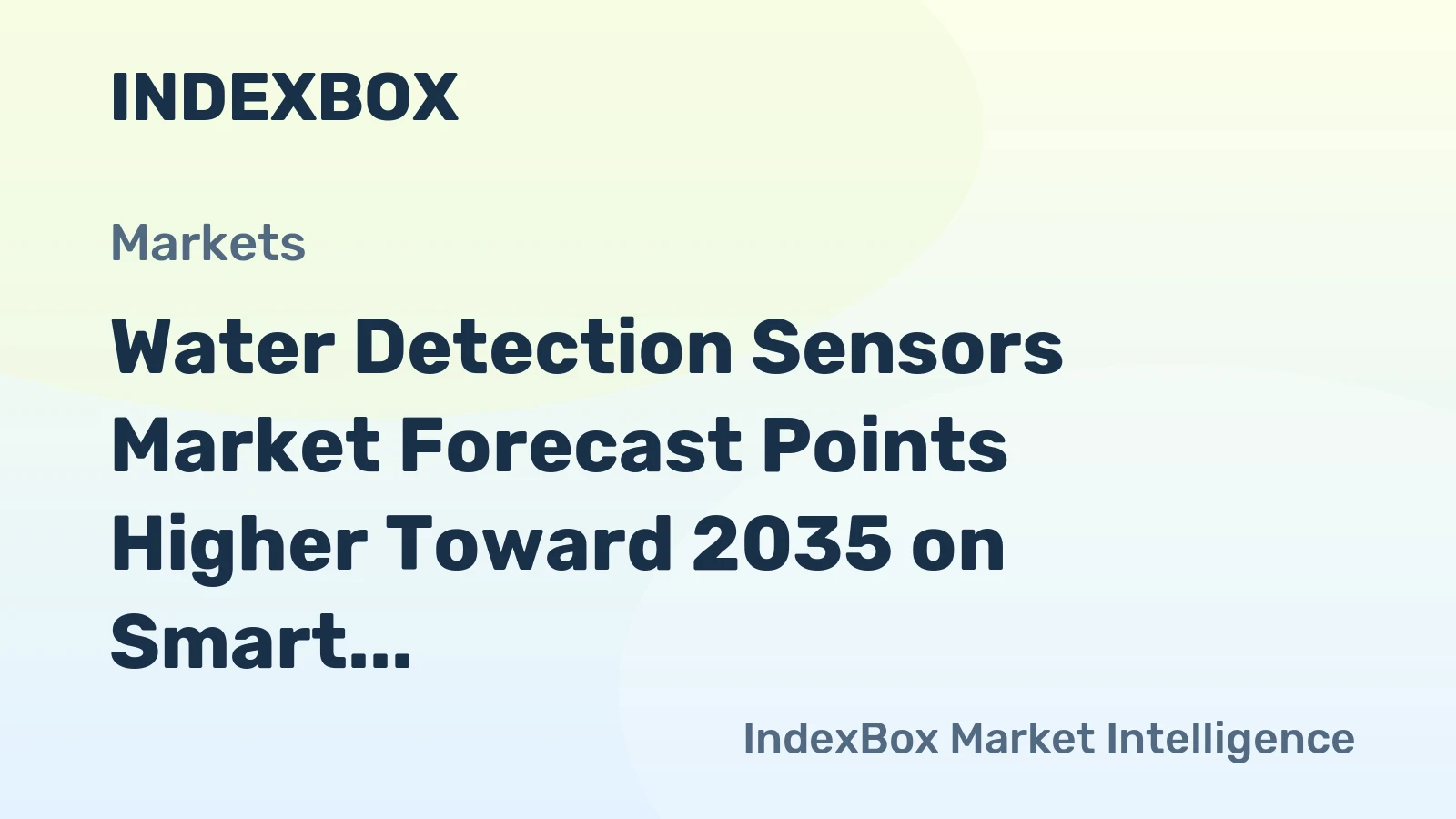 Water Detection Sensors Market Forecast Points Higher Toward 2035 on Smart Infrastructure and Industrial Iot Adoption