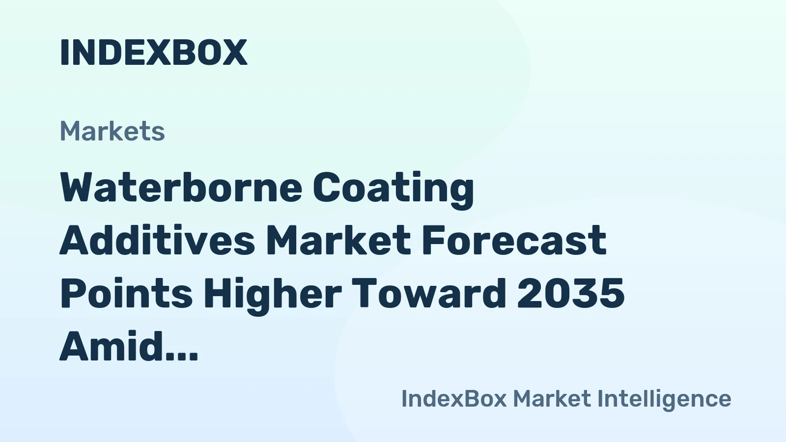 Waterborne Coating Additives Market Forecast Points Higher Toward 2035 Amid Regulatory Push and Green Chemistry Innovation