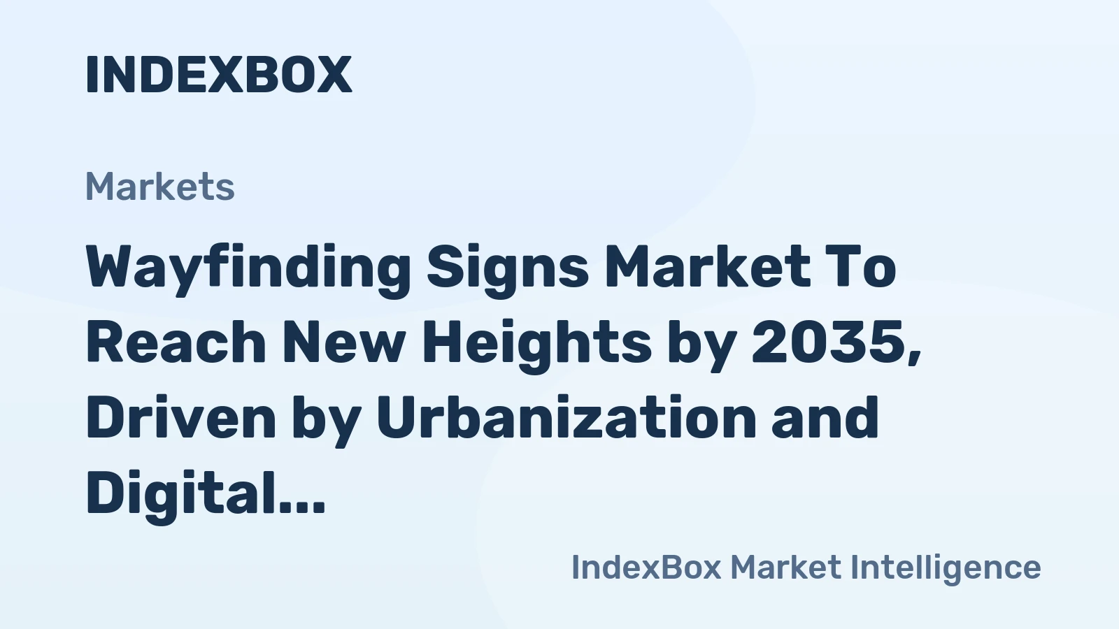 Wayfinding Signs Market to Reach New Heights by 2035, Driven by Urbanization and Digital Integration