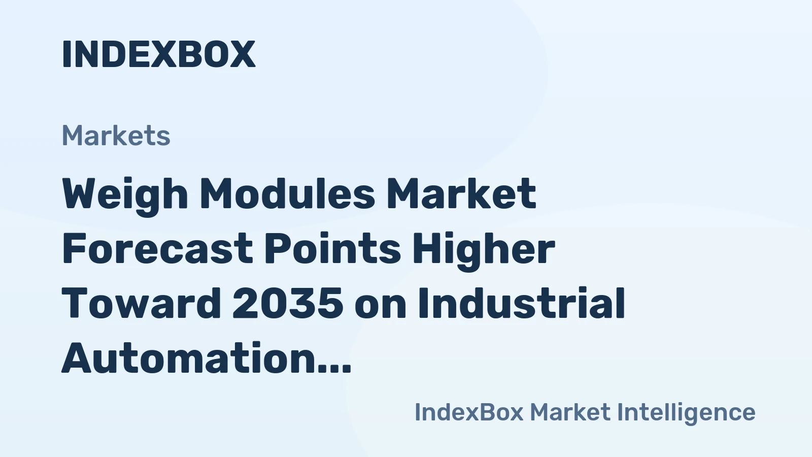 Weigh Modules Market Forecast Points Higher Toward 2035 on Industrial Automation Expansion