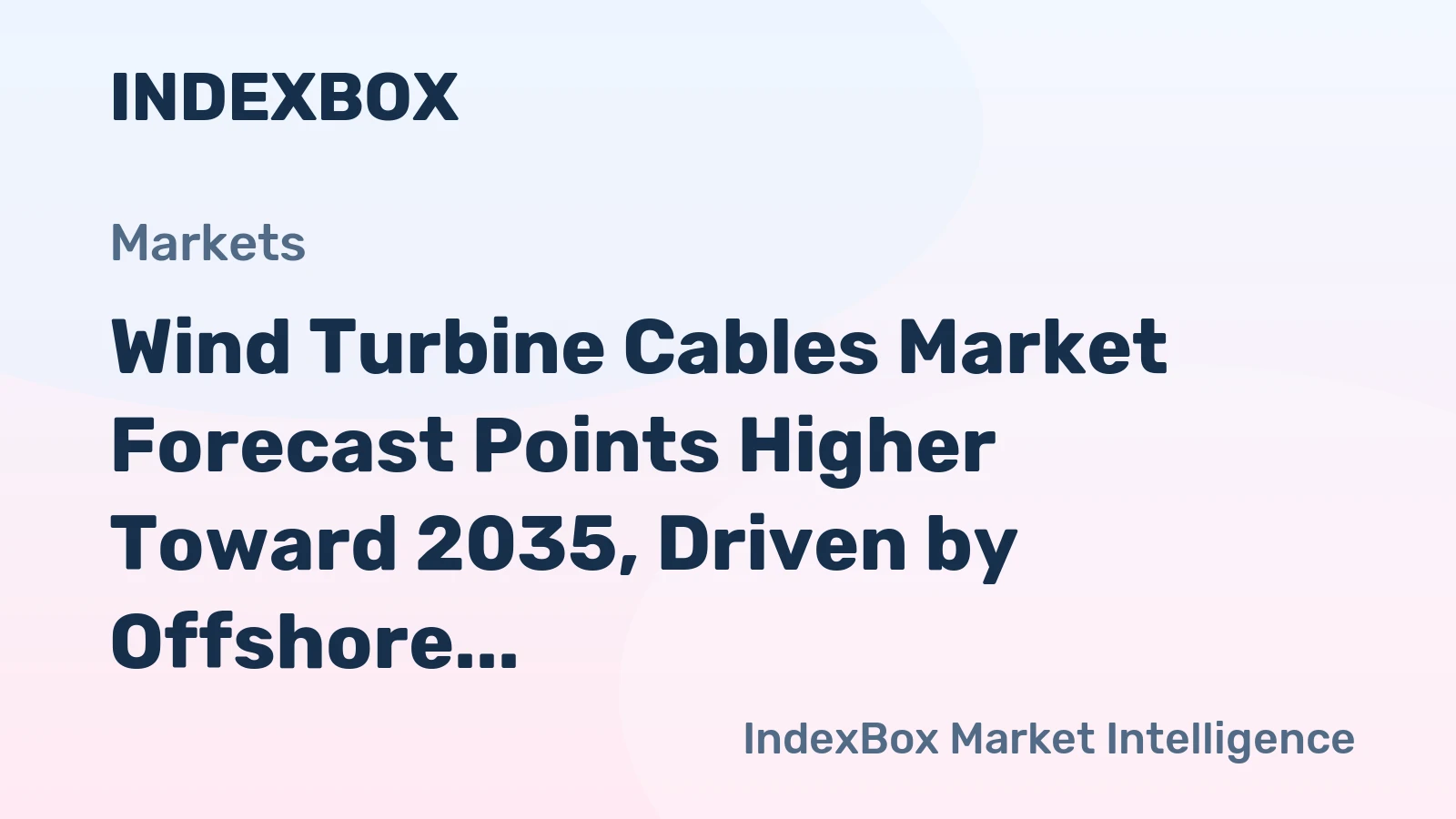 Wind Turbine Cables Market Forecast Points Higher Toward 2035, Driven by Offshore Expansion