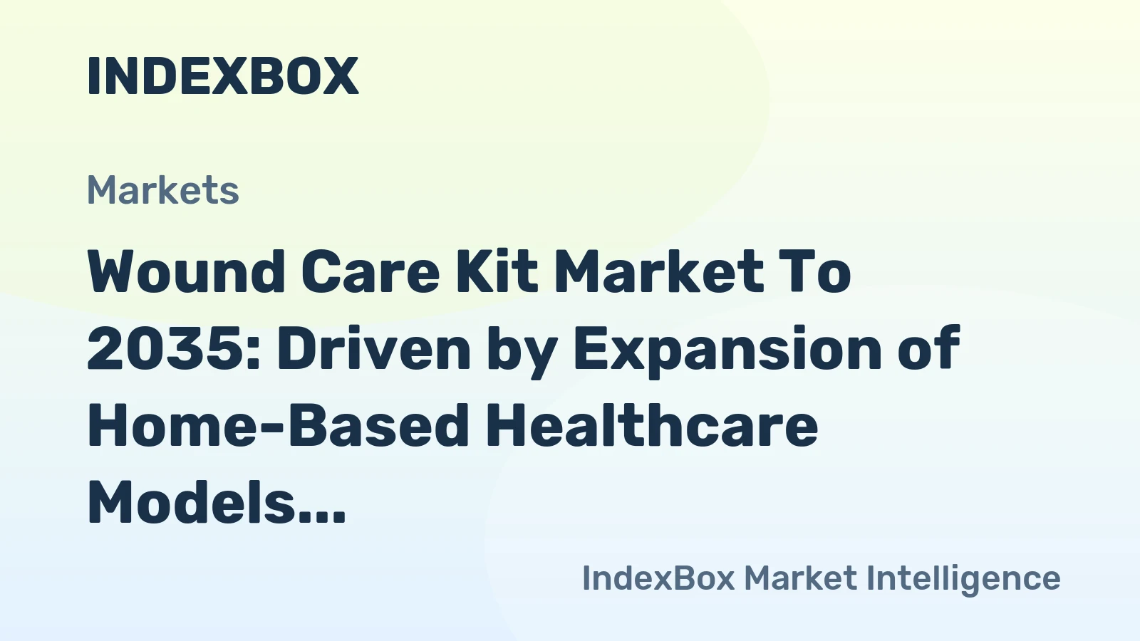 Wound Care Kit Market to 2035: Driven by Expansion of Home-Based Healthcare Models