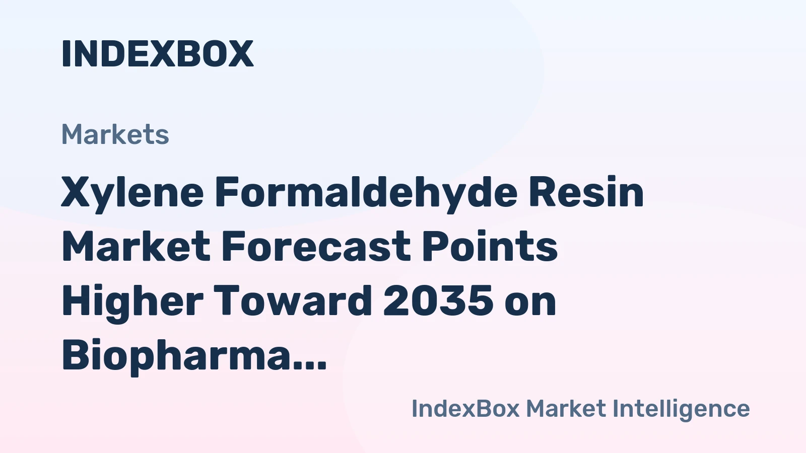 Xylene Formaldehyde Resin Market Forecast Points Higher Toward 2035 on Biopharma Demand Surge
