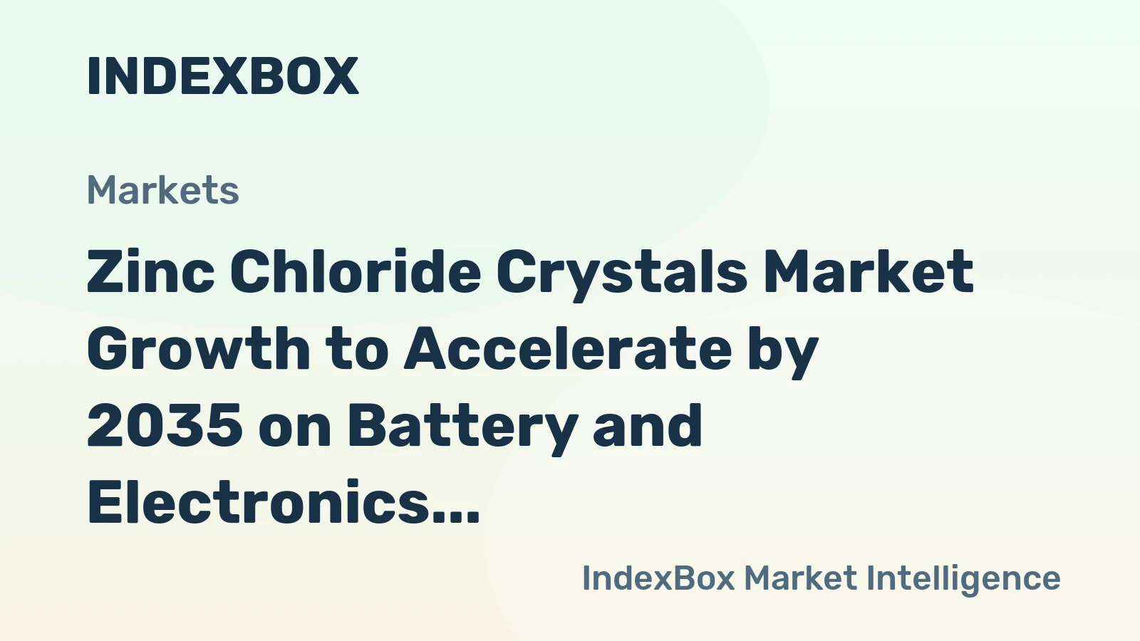 Zinc Chloride Crystals Market Growth to Accelerate by 2035 on Battery and Electronics Demand