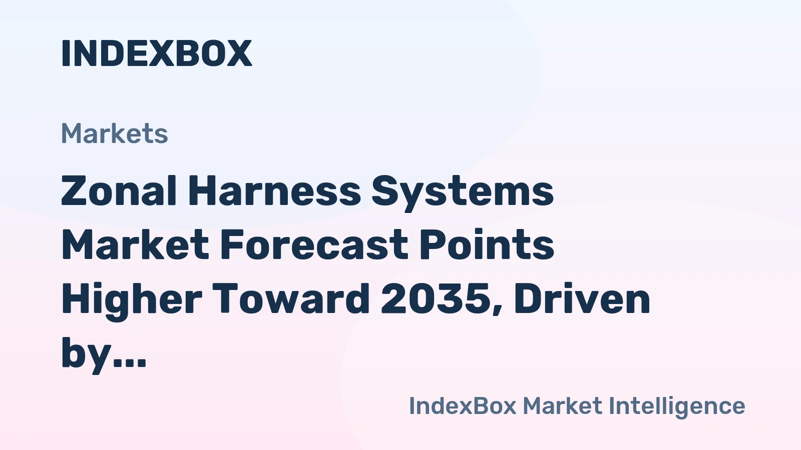 Zonal Harness Systems Market Forecast Points Higher Toward 2035, Driven by EV Wiring Weight Reduction