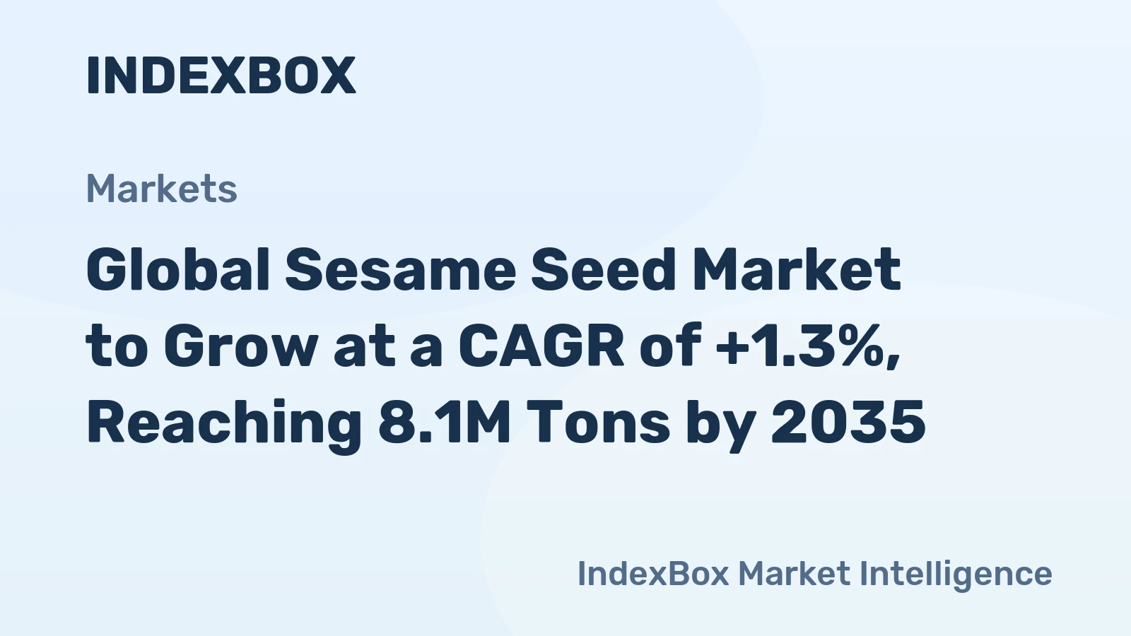 Global Sesame Seed Market to Grow at a CAGR of +1.3%, Reaching 8.1M Tons by 2035