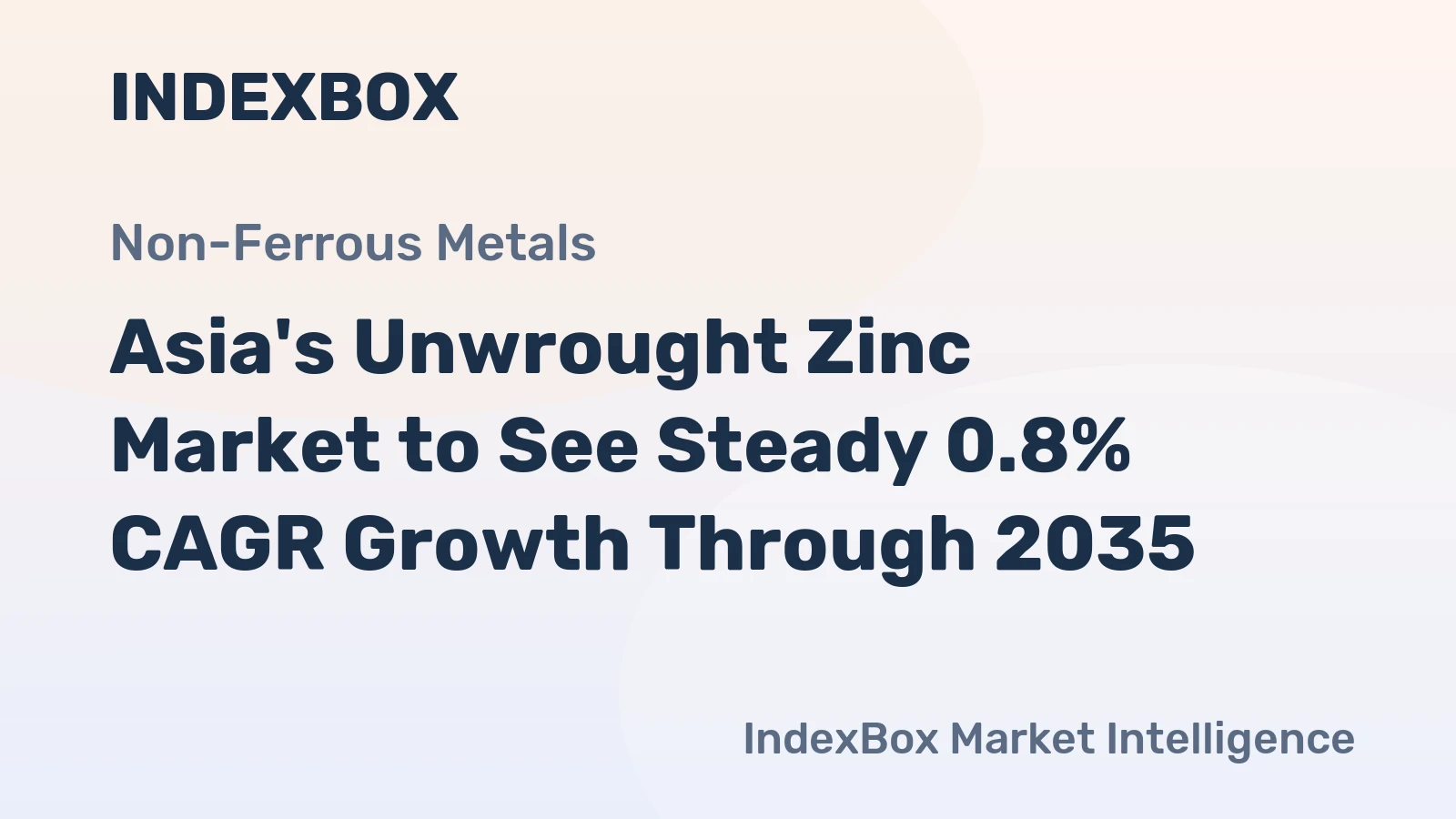 Asia's Unwrought Zinc Market to See Steady 0.8% CAGR Growth Through 2035
