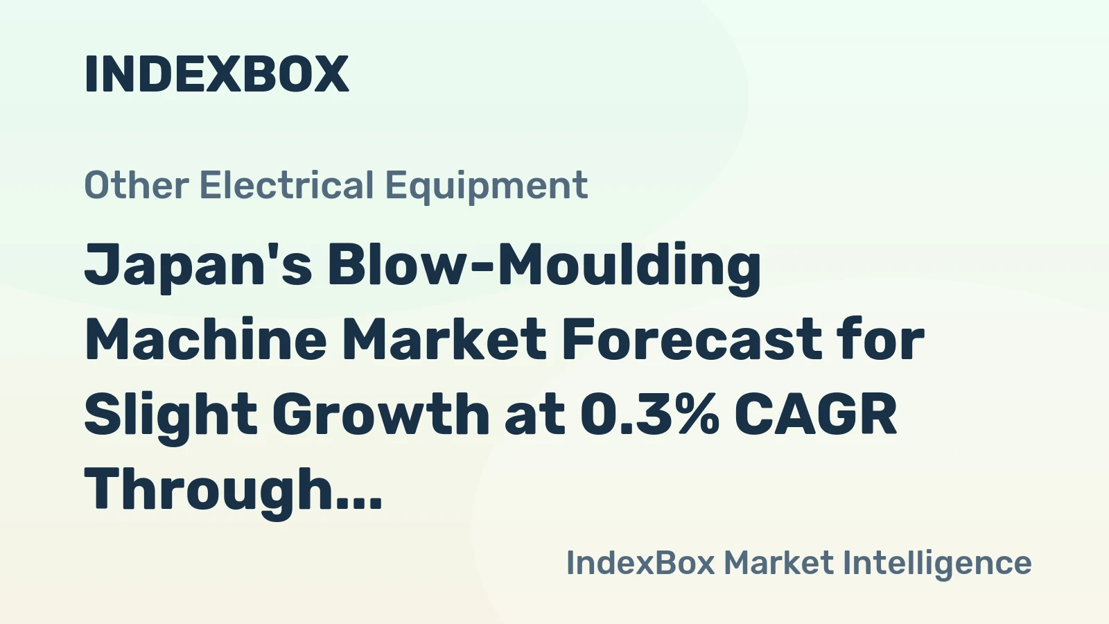 Japan's Blow-Moulding Machine Market Forecast for Slight Growth at 0.3% CAGR Through 2035