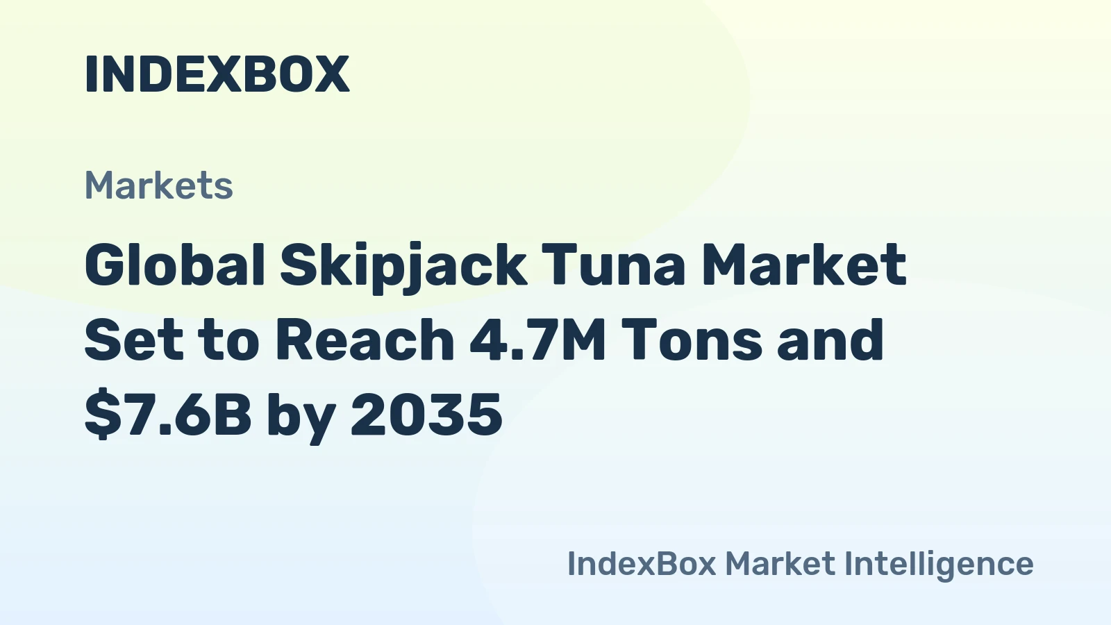 Global Skipjack Tuna Market Set to Reach 4.7M Tons and $7.6B by 2035