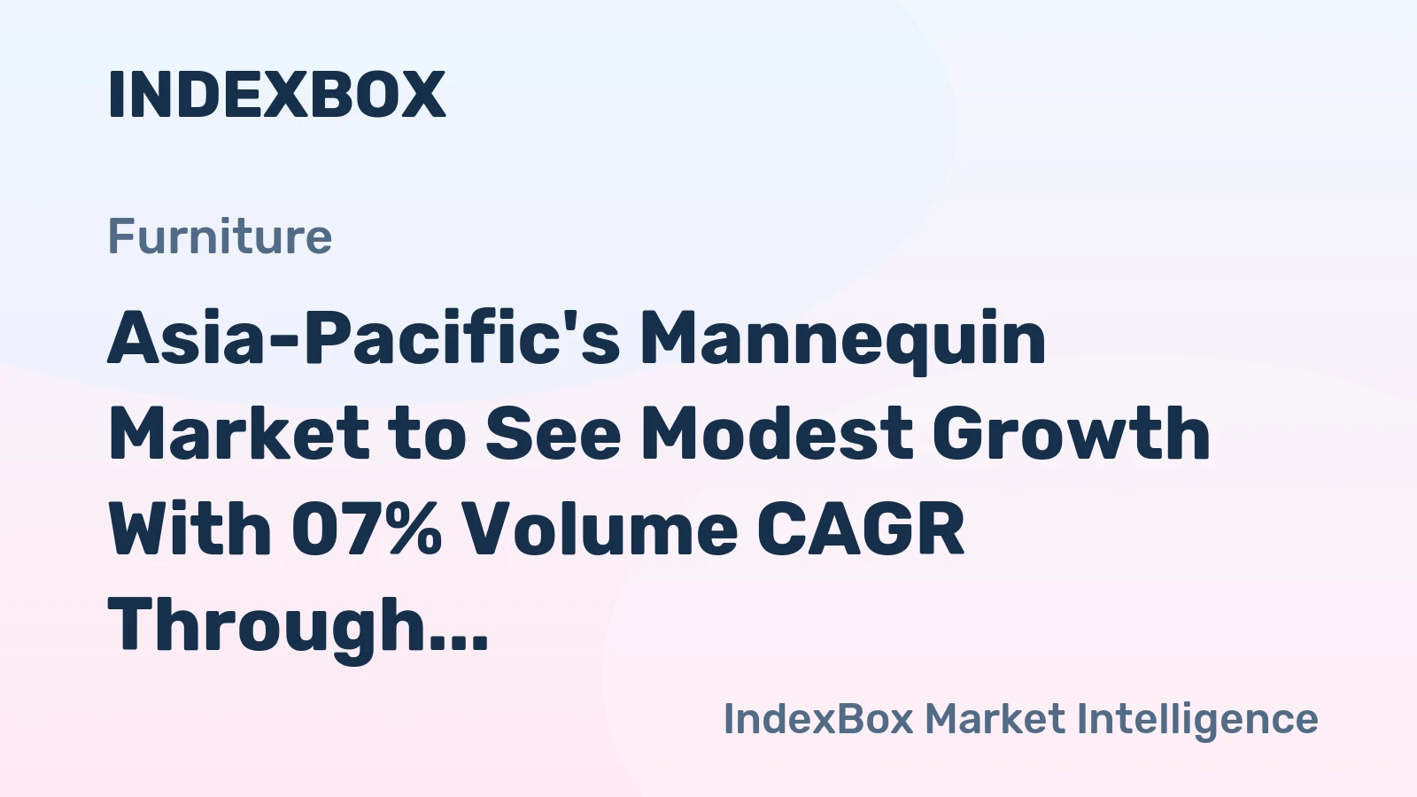 Asia-Pacific's Mannequin Market to See Modest Growth With 07% Volume CAGR Through 2035